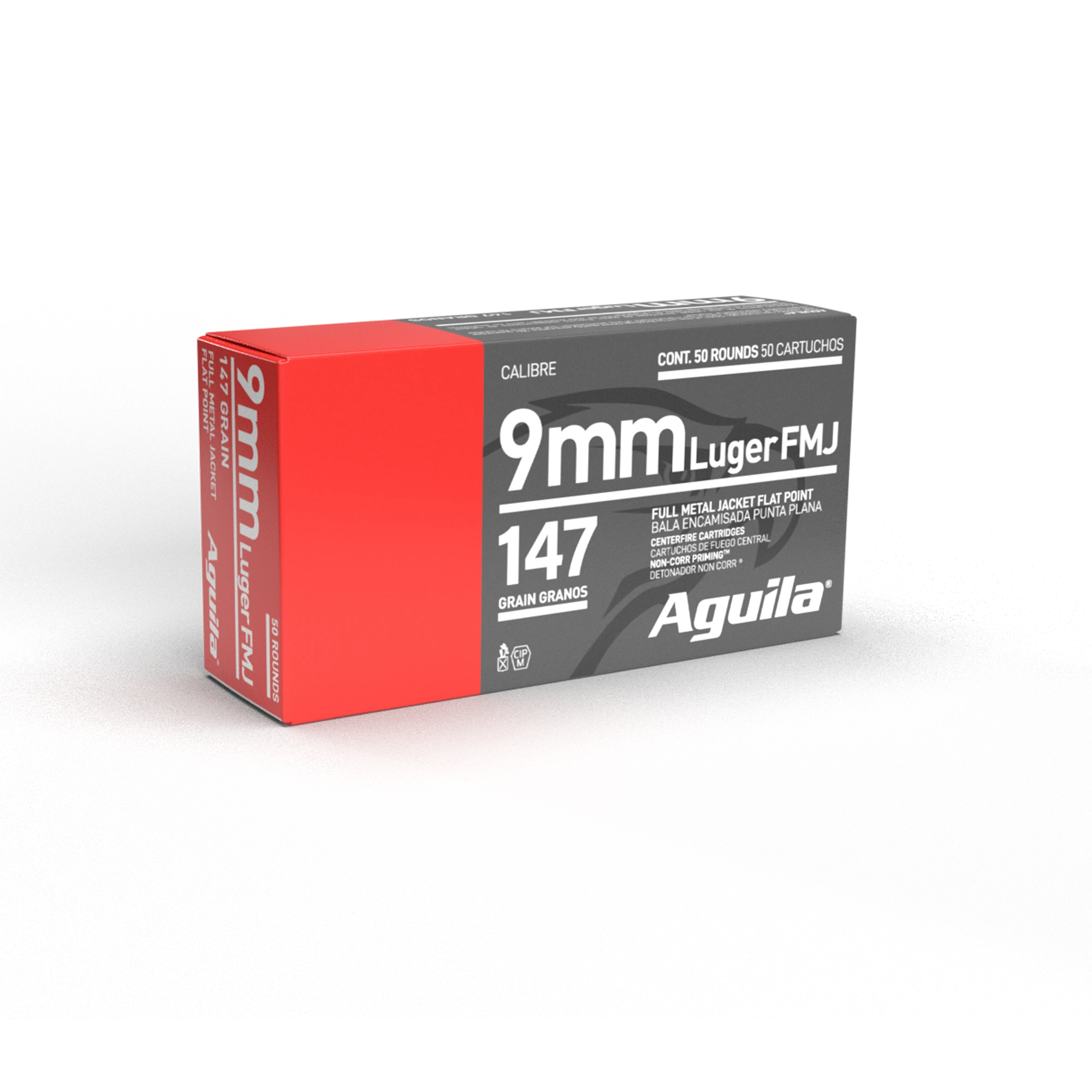 AGUILA 9MM FMJ FLAT PNT 147GR 50RD BX 20 BXS PER CS | Orion Wholesale
