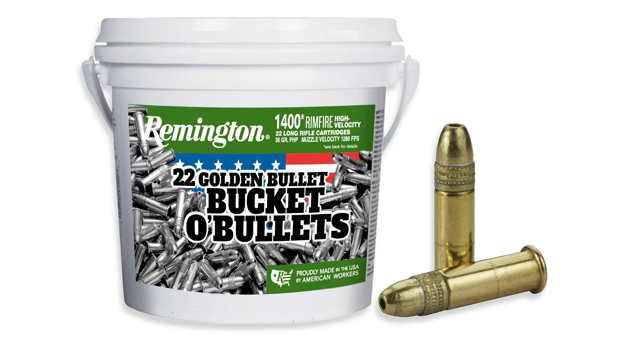 REMINGTON 22 GOLDEN BULLET, 22 LR, HV 36GR HP 1400 RD/BX 4 BX/CS ...