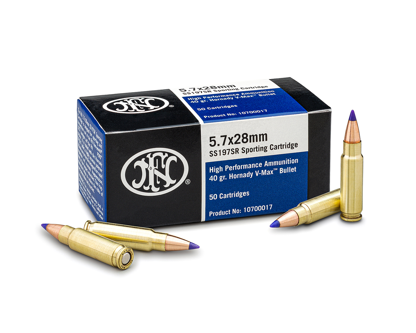 FN SS197SR 5.7X28 40G VMAX 50RD BX 500RD CASE - Handgun Ammo at ...
