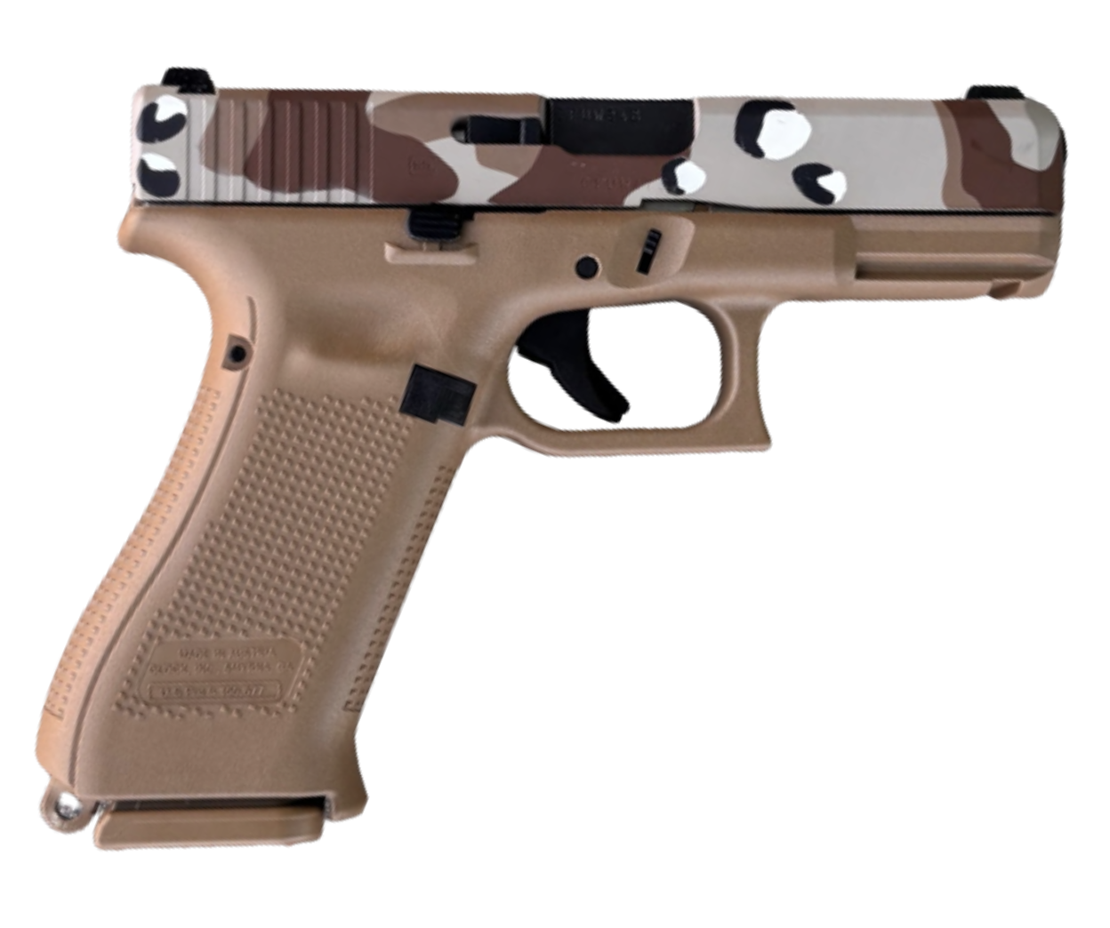 GLOCK G19X GEN 5 CHOCOLATE CHIP SLIDE 9MM PISTOL 4.02" 1-17RD 2-19RD ...