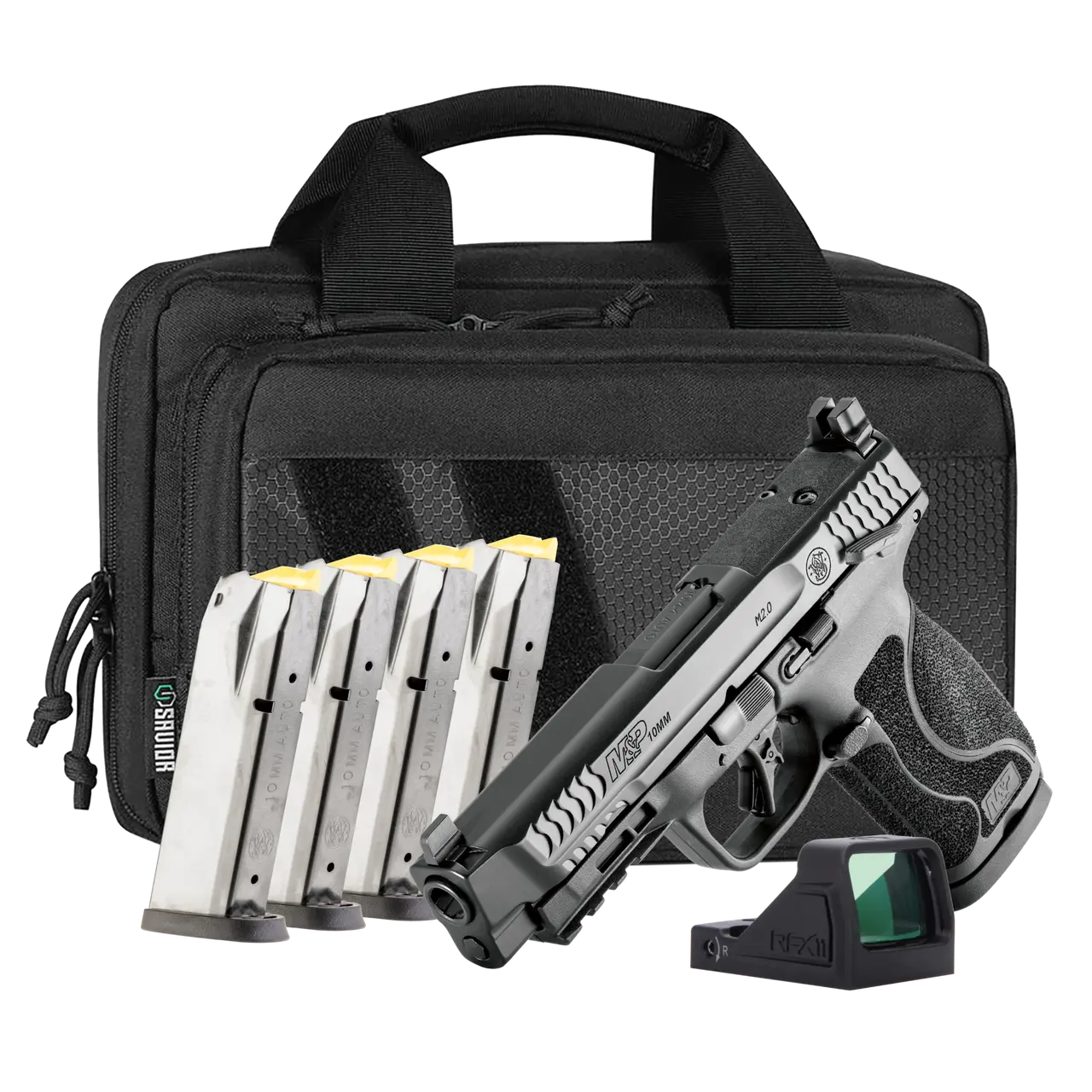 SMITH & WESSON M&P 10MM M2.0 BUNDLE PISTOL 4.6" BLACK T.S. SAVIOR BAG ...