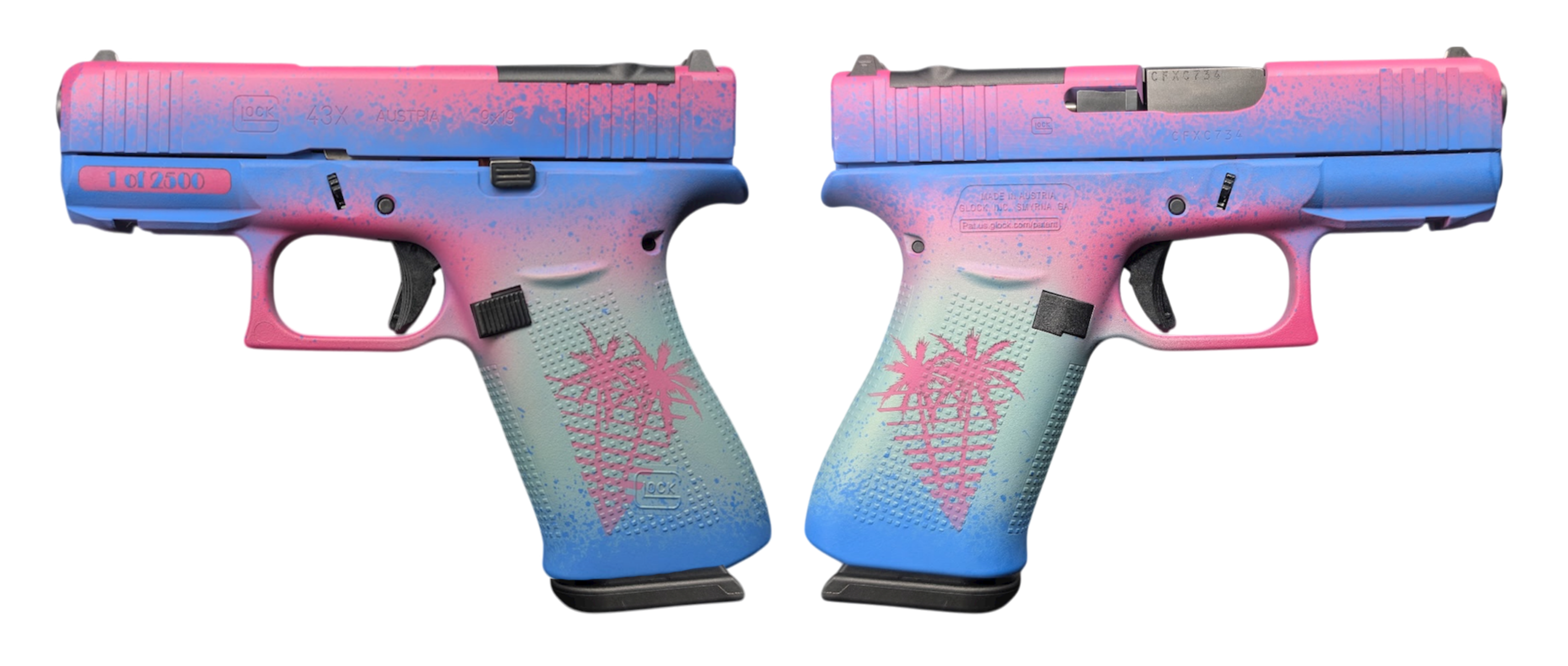 GLOCK 43X MOS MIAMI 9MM PISTOL 3.39" FXD 5.5lb 2-10RD MAGS | Orion ...